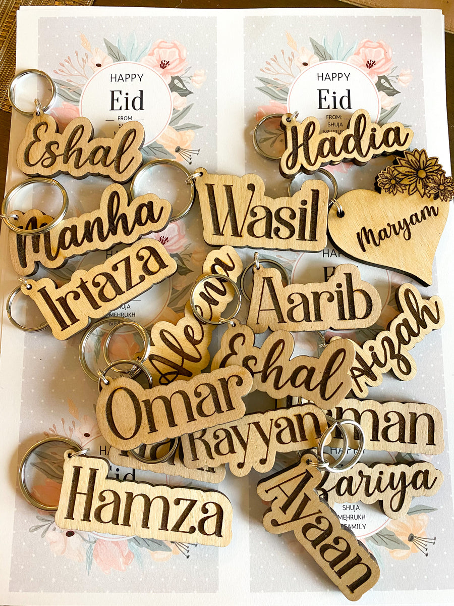 Muslim name Customized Keychains arabic name keychain – MehsKreations LLC