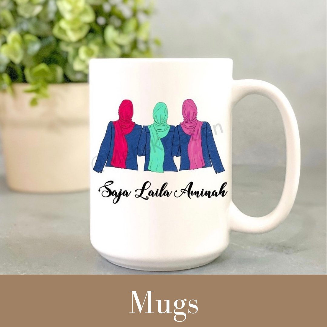 Muslim Islamic gifts hijab mugs – MehsKreations LLC