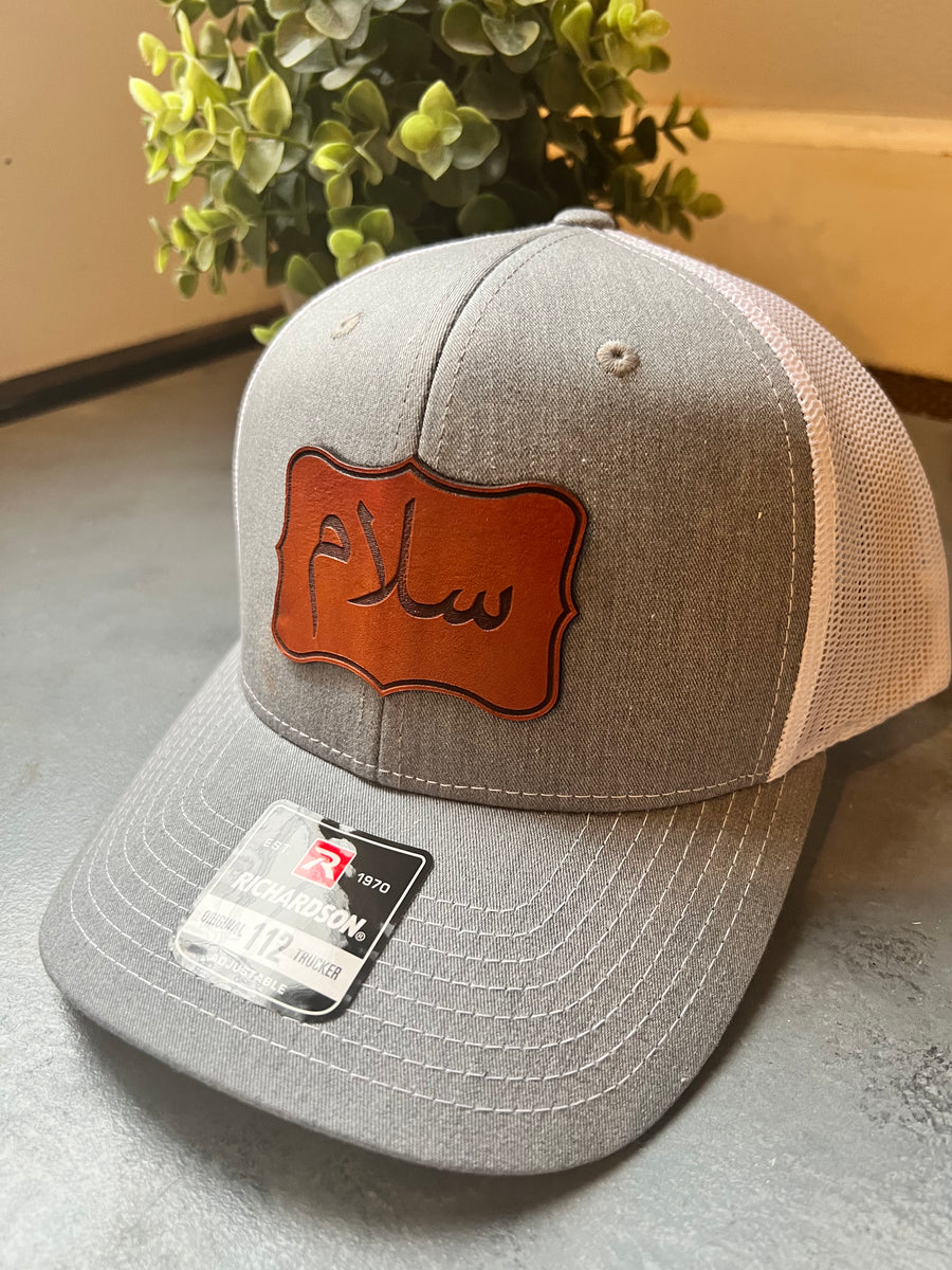 Salam hat with Leather patch – MehsKreations LLC