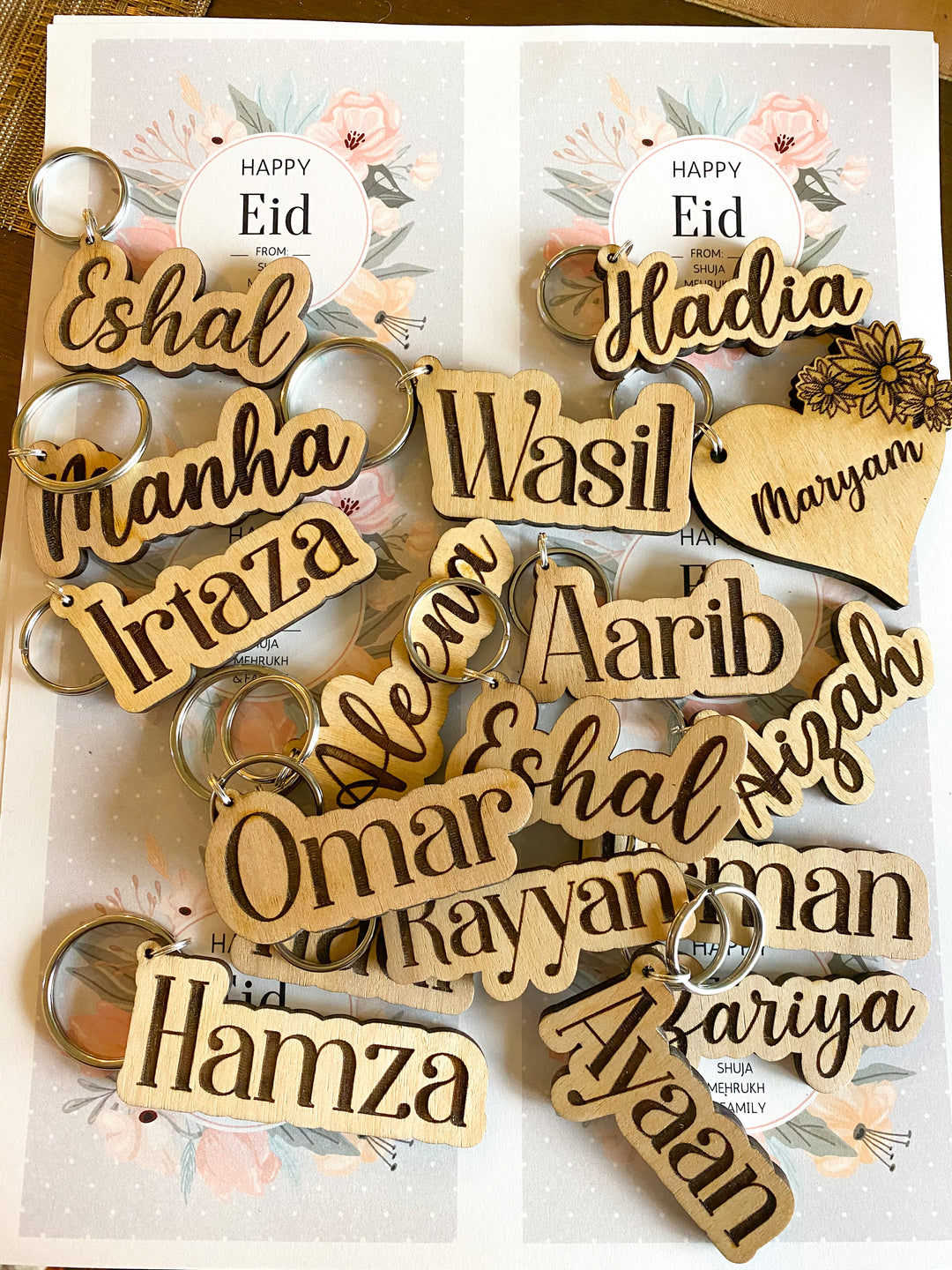 Muslim name Customized Keychains arabic name keychain – MehsKreations LLC